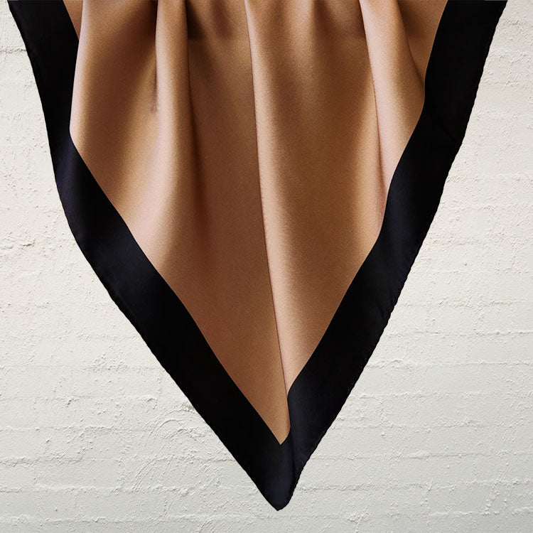 Border Scarf, Coffee/Black – Lorenzo Vittani