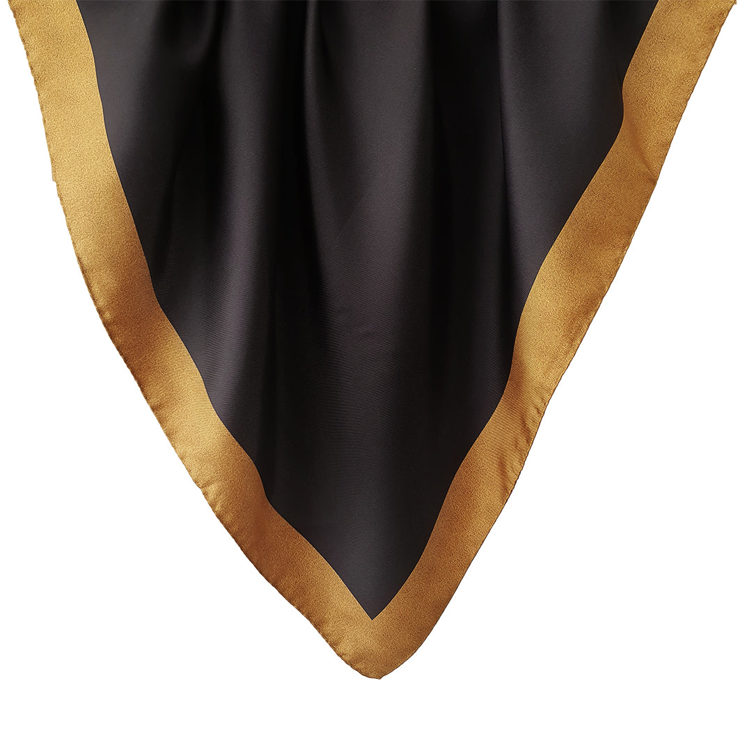 Border Scarf, Black/Gold – Lorenzo Vittani